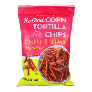 Trader Joe's Chili and Lime Flavored Rolled Corn Tortilla Chips, Snack ...