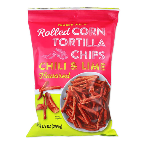 Trader Joe's Chili and Lime Flavored Rolled Corn Tortilla Chips, Snack ...