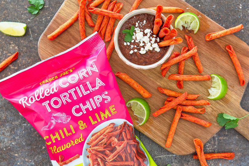 Trader Joe's Chili and Lime Flavored Rolled Corn Tortilla Chips, Snack ...
